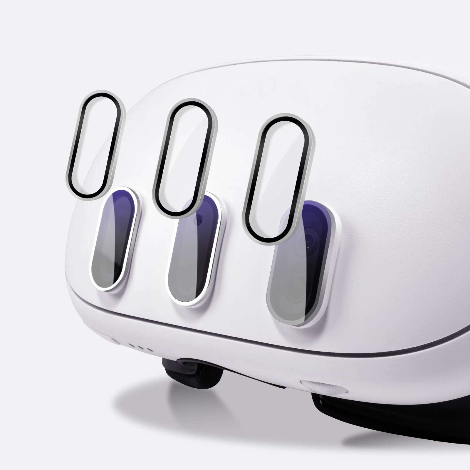 Закаленное стекло для передней камеры VR Meta Quest 3, титановый обод, 3 варианта цвета