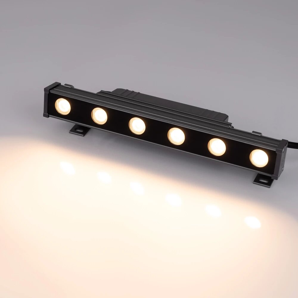 Линейный прожектор AR-LINE-300-6W Warm2700 (GR, 15 deg, 230V) (Arlight, IP65 Металл, 3 года) 051768