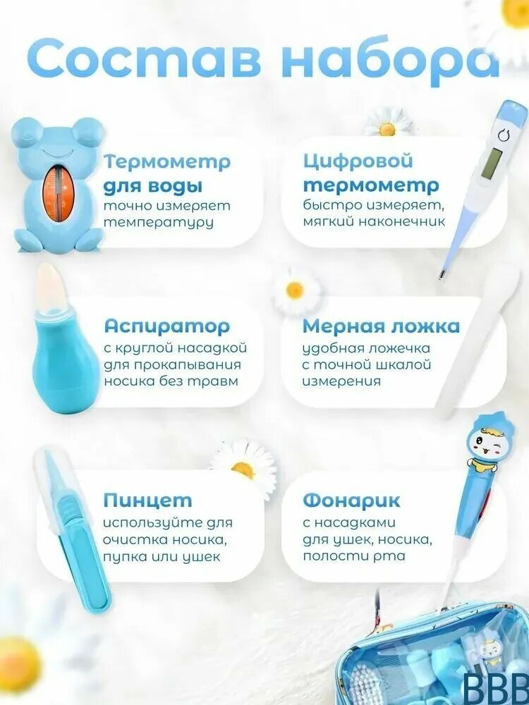 Набор для ухода за новорожденным, комплект 13 предметов