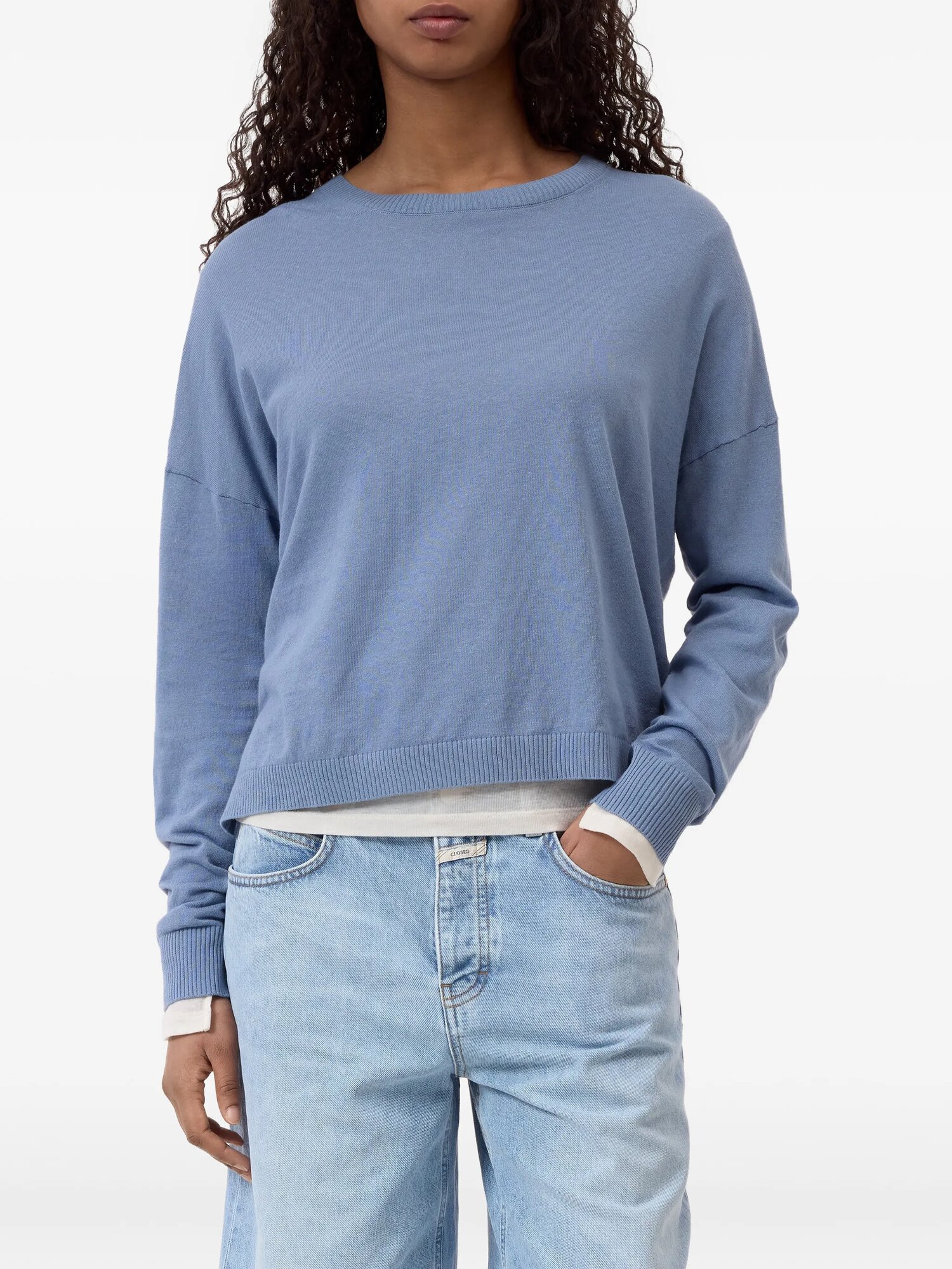 Толстовка Closed Crew-neck sweatshirt, размер XS, , blue — фото 1
