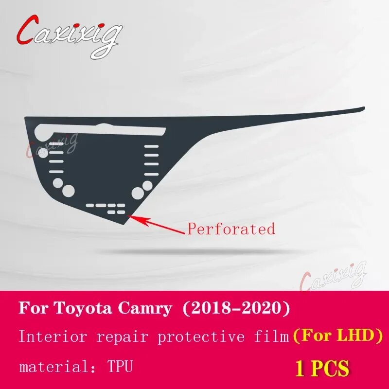 Защитная пленка на центральную консоль Toyota Camry 2018-2020, Style C For LHD