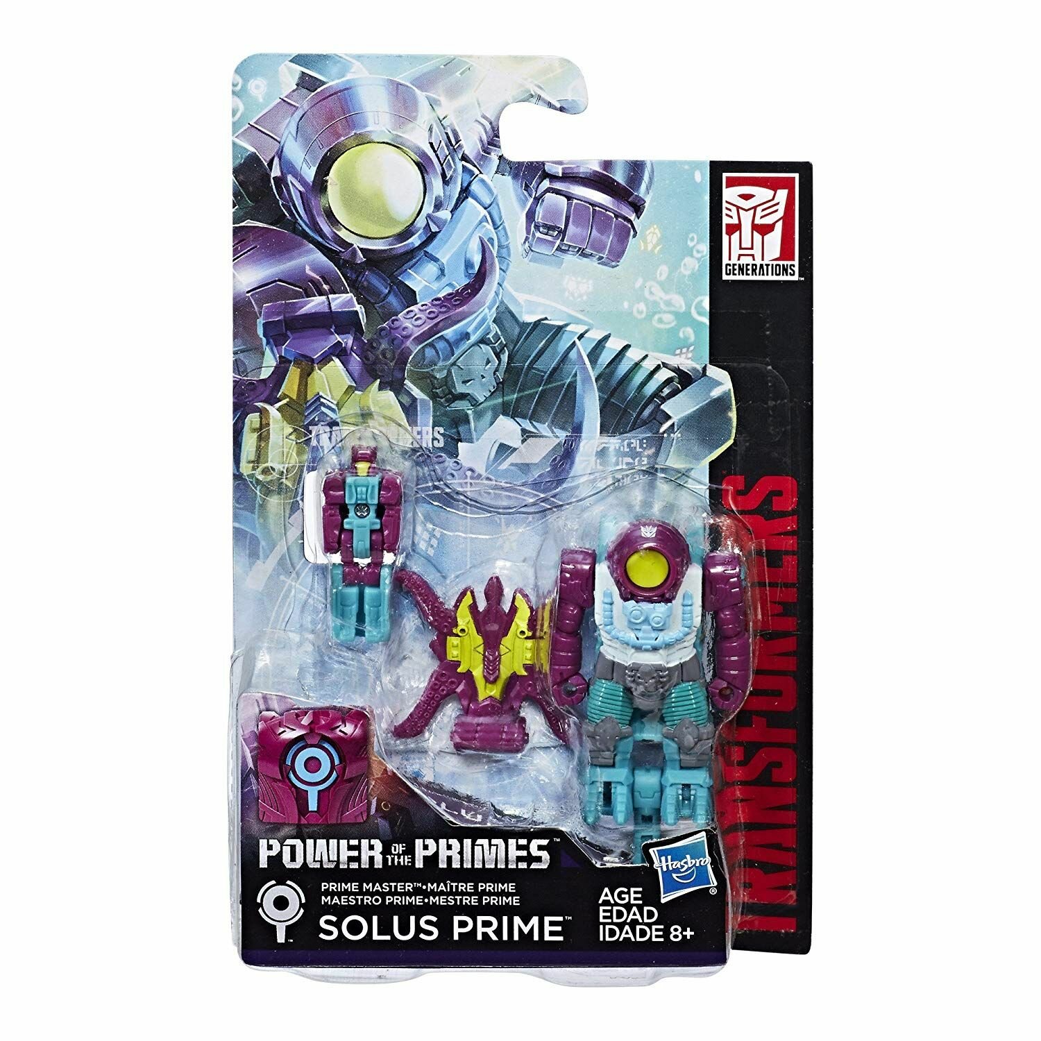 Трансформеры игрушки Hasbro Transformers Generations Power of the Primes Master Class Solus Prime 8cm/5cm