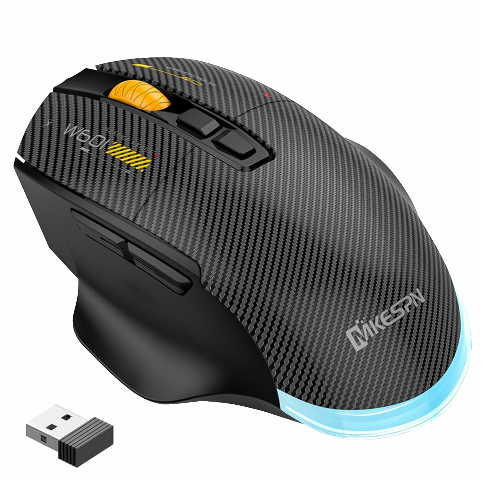 FLAMEZ Игровая мышь беспроводная, черно-серый