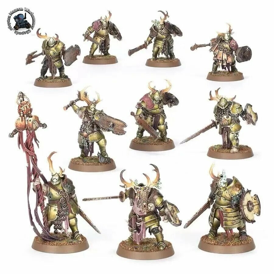 Фигура "Гнилые мечи" Братства Наргла (Смола, Литье) / Maggotkin of Nurgle Rotswords (Resin, Cast)