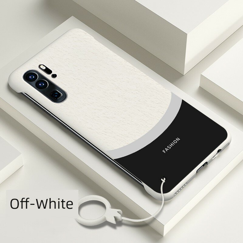 Безрамочный чехол для Huawei P30 Pro в антично-белом цвете - ультратонкий защитный с подвесным кольцом для