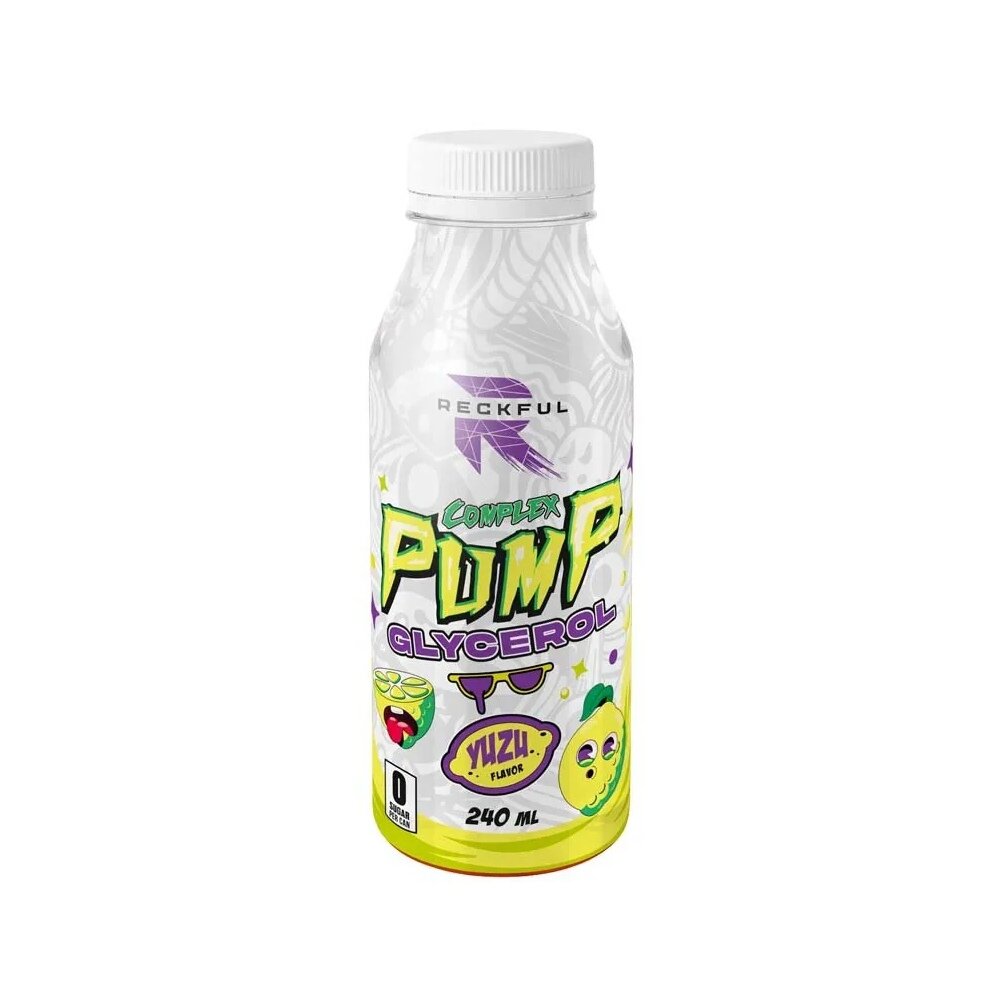 Reckful Напиток Complex Pump Glycerol, 240 мл, Вкус Yuzu / Юдзу (Кислый Мандарин)