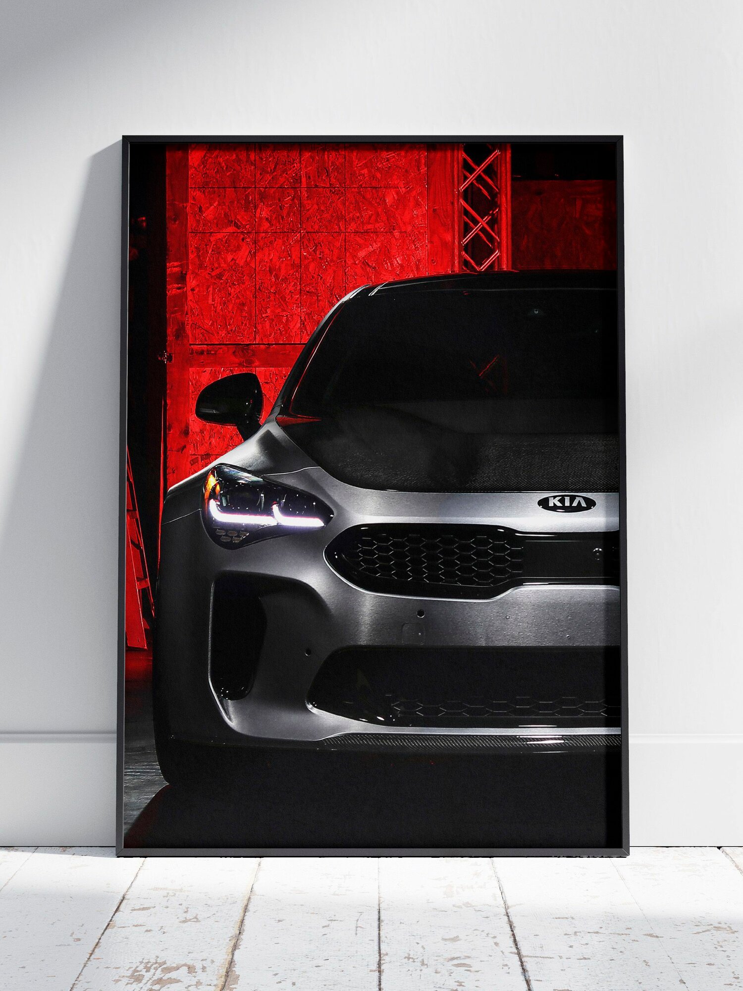 Плакат на стену для интерьера Авто и Мото (Киа Стингер - Kia Stinger 4) - Постер по транспорту формата A3 (30x42 см)