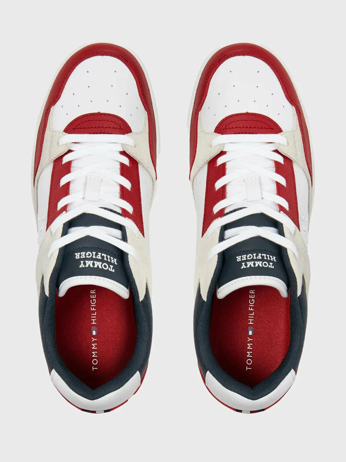 Кеды TOMMY HILFIGER, размер 41 EU, белый/красный — фото 1