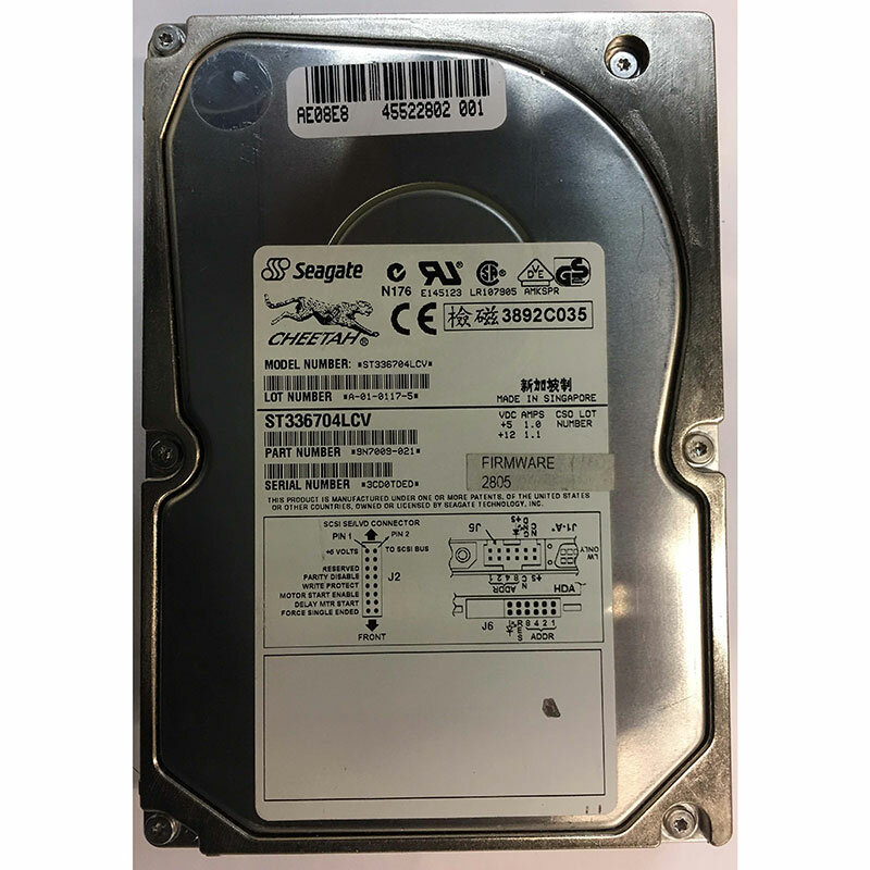 Жесткий диск Seagate 9N7009 36,7Gb U160SCSI 3.5" HDD