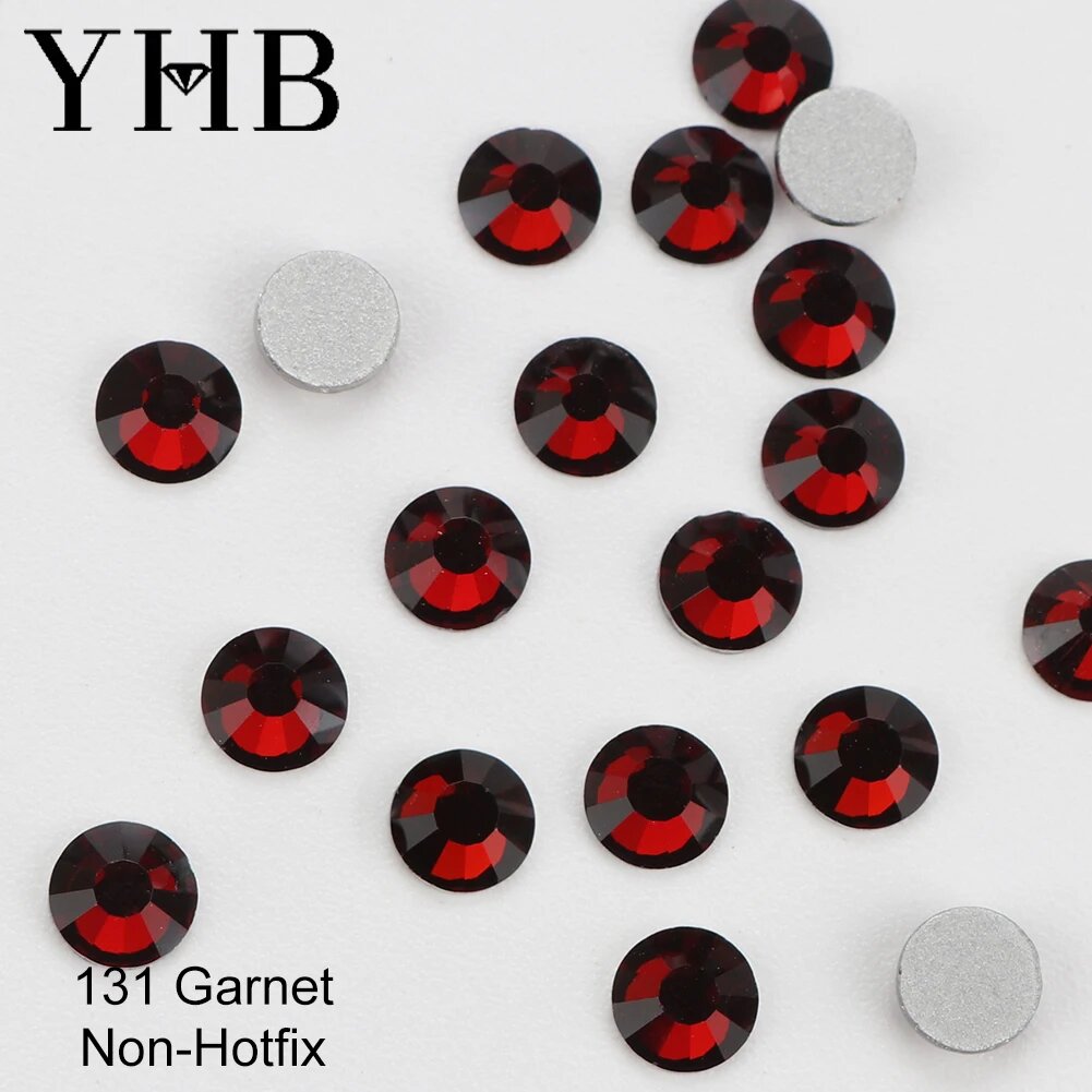 Стразы YHB 131 Garnet, 3.2mm SS12, Черный, 1440шт