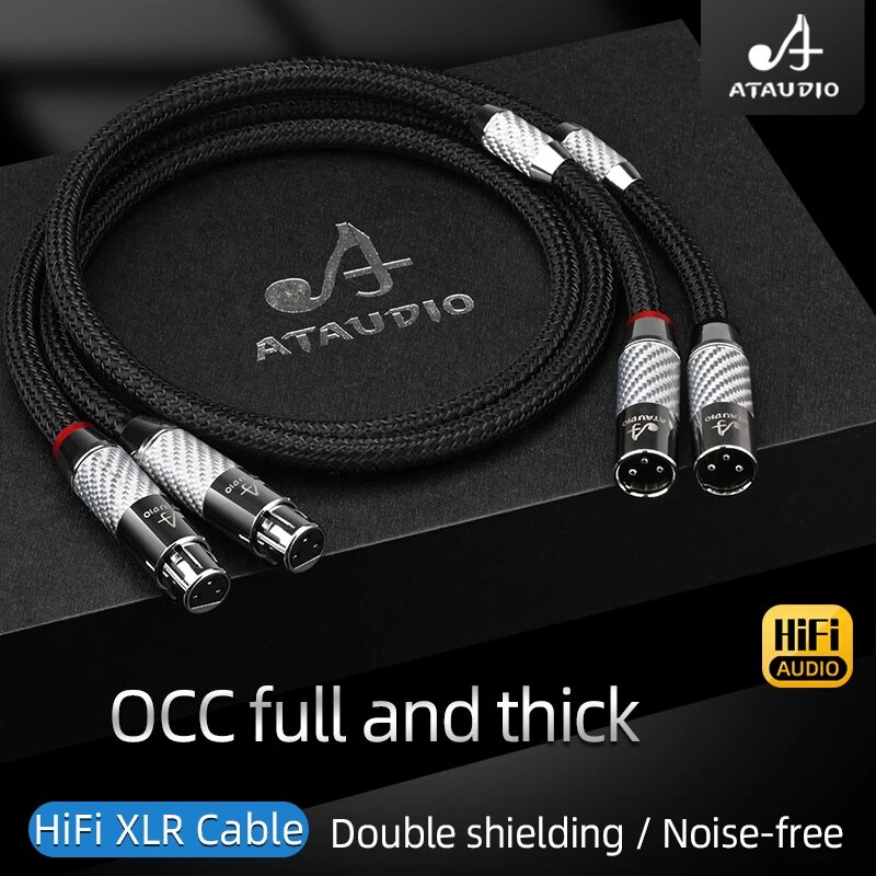 ATAUDIO XLR кабель 1м, Черный — фото 1