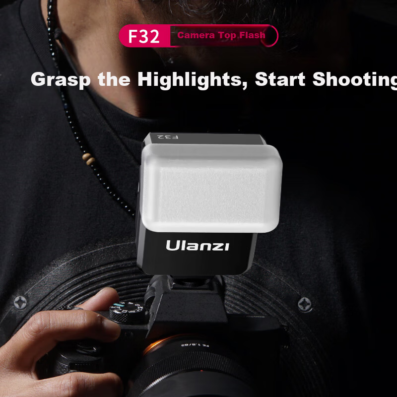Ulanzi F32 Hot Shoe Flash - Универсальный портативный фотофлеш для DSLR камер совместимый с Canon и Sony, внутреннее и