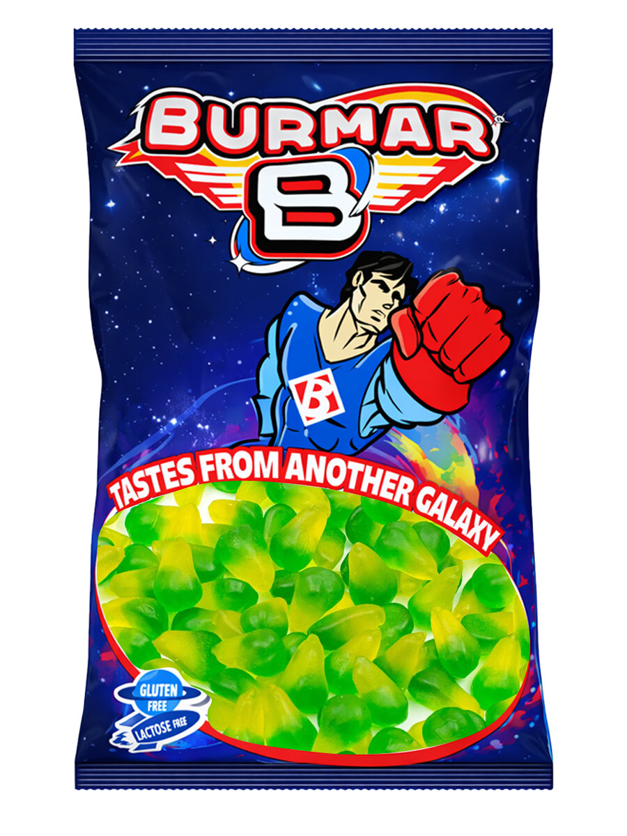 Мармелад жевательный халяль BURMAR "Груша", 1 кг, вкус дюшес, без ГМО и глютена