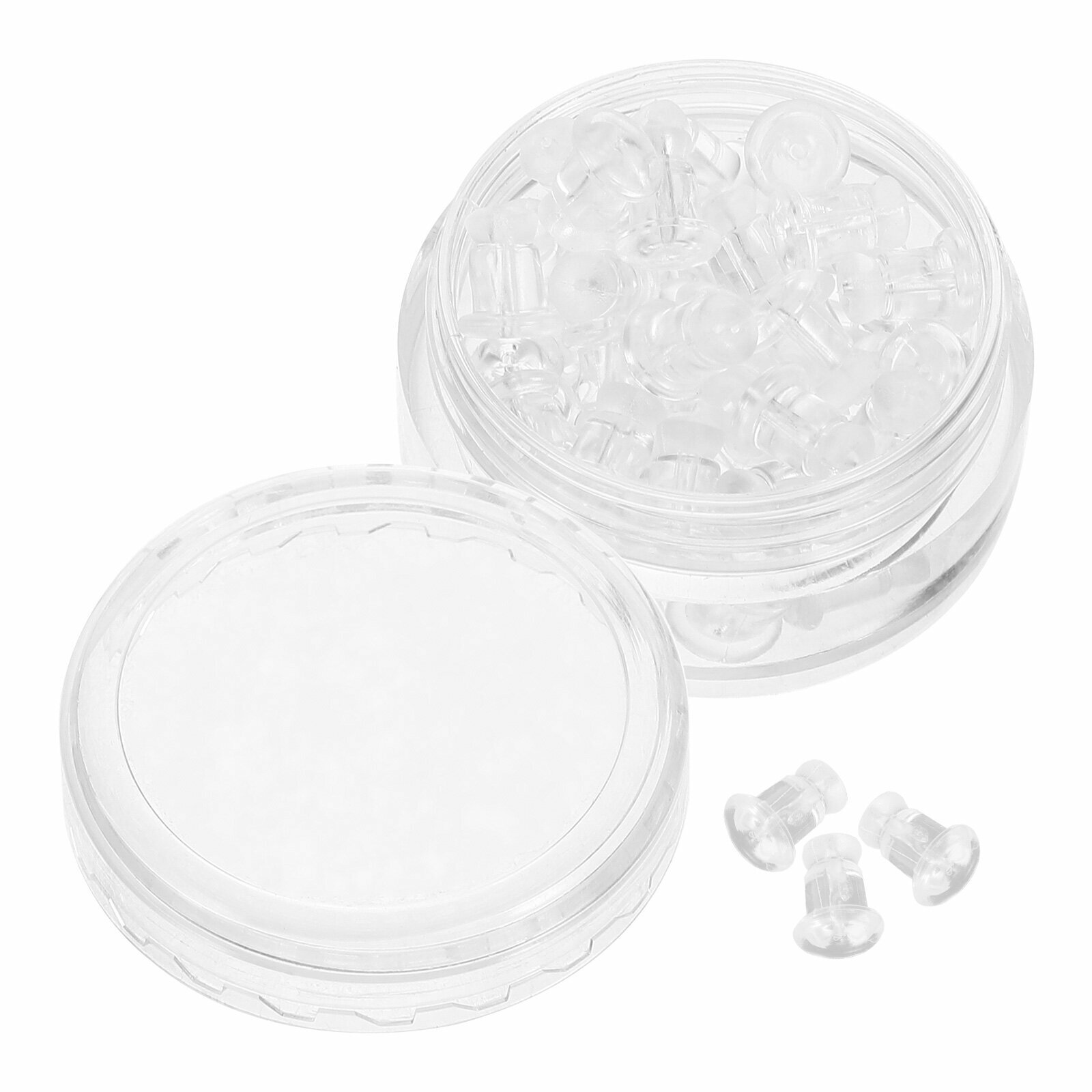 Застежки-плаги для сережек с плотной посадкой, предотвращающей скольжение, пластиковые плаги для сережек, прозрачные силиконовые колпачки для застежек-плагов для сережек (I-образные плаги для сережек (30 штук в коробке) GXED984)