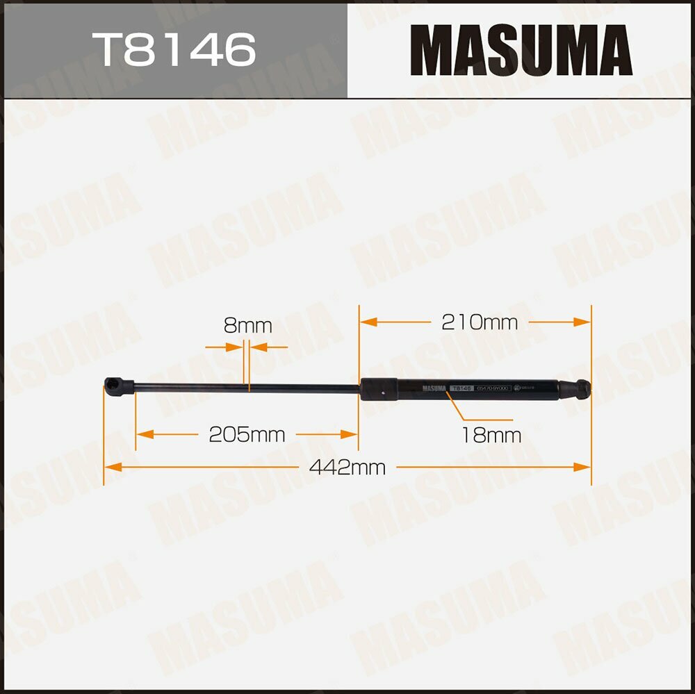 Упор газовый капота L=442 мм Masuma T8146