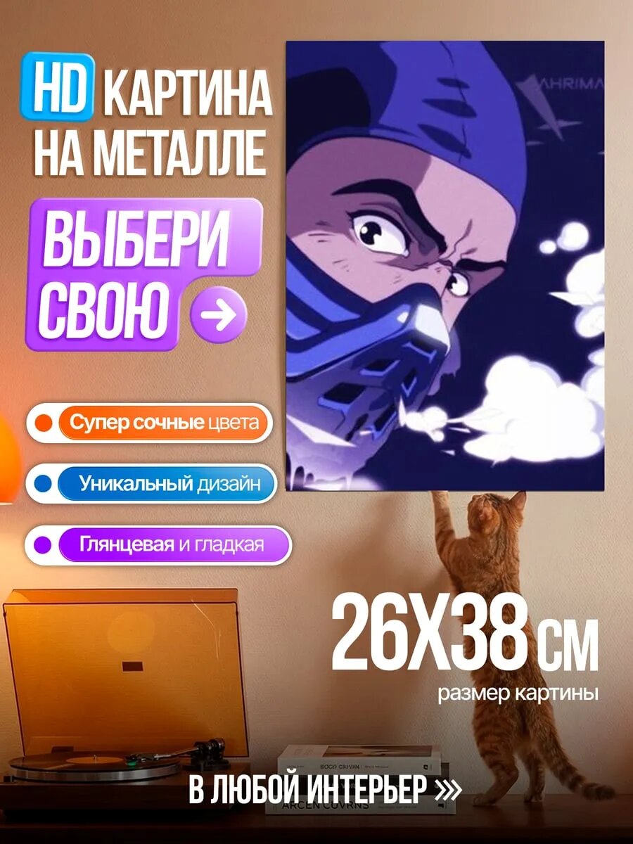 Картина на HD металле Саб-Зиро