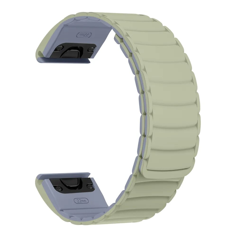 QuickFit 22mm Ремешок для Garmin Fenix 8 47mm / 7 / 6 / 5 / Forerunner 970 / tactix 8 47mm, магнитный силиконовый