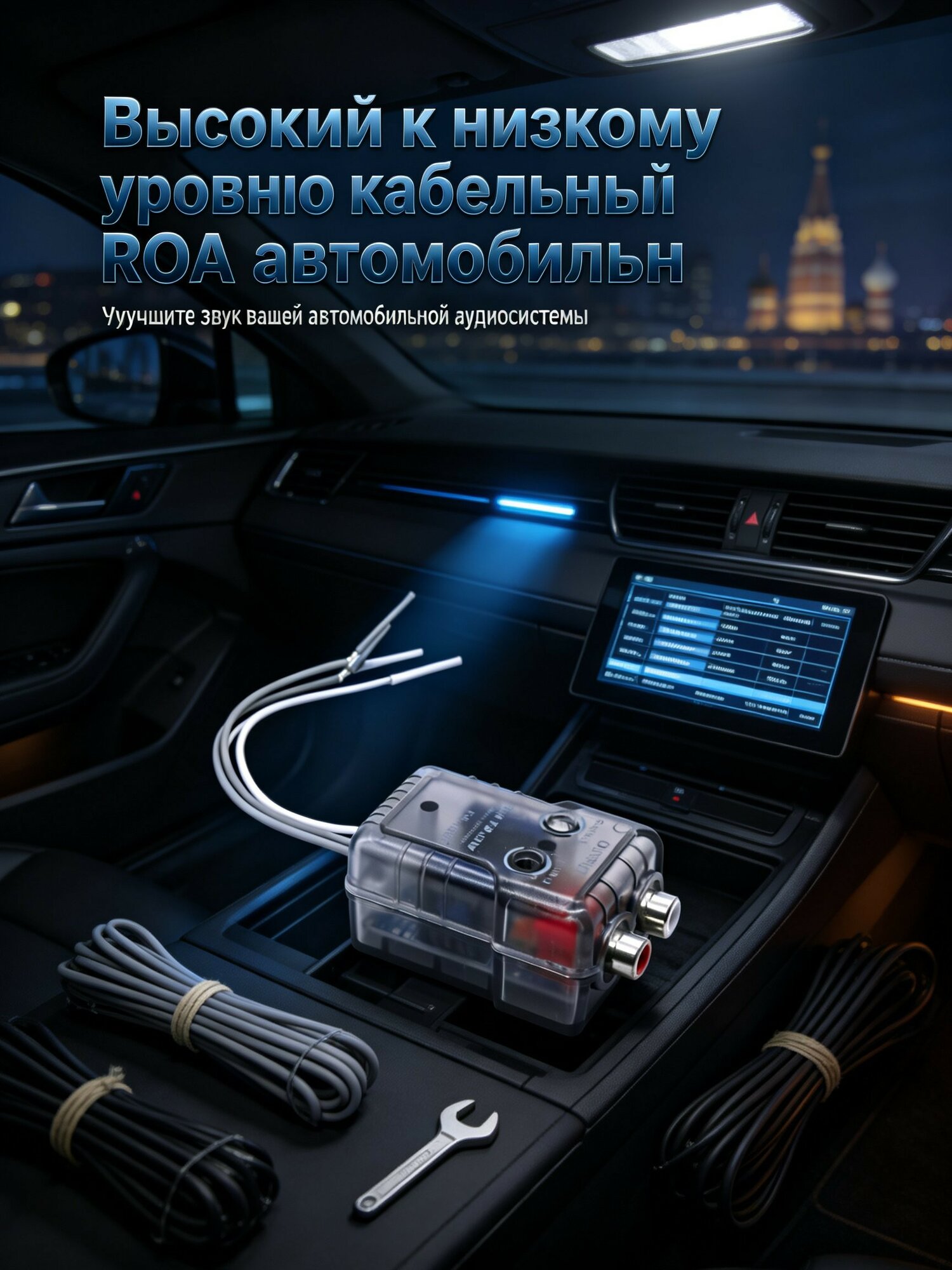 Адаптер высокого уровня в RCA для автоусилителя с подачей 12 В, преобразователь сигнала динамиков в линейный выход