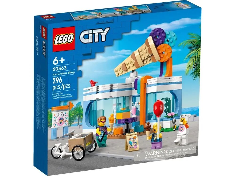Лего City серия, 60363 Ice-Cream Shop, lego конструктор для мальчика, лего для девочек