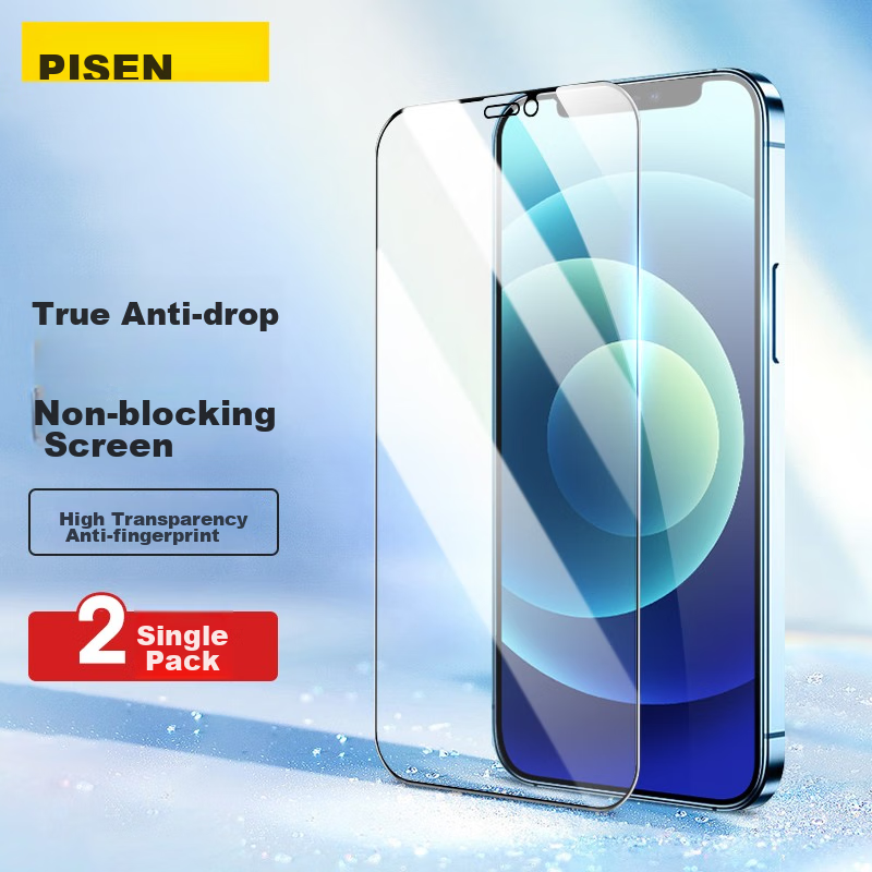 Pisen высококачественная стеклянная защитная пленка для iPhone 12/12 Pro 6,1 дюйма полное покрытие анти-падение