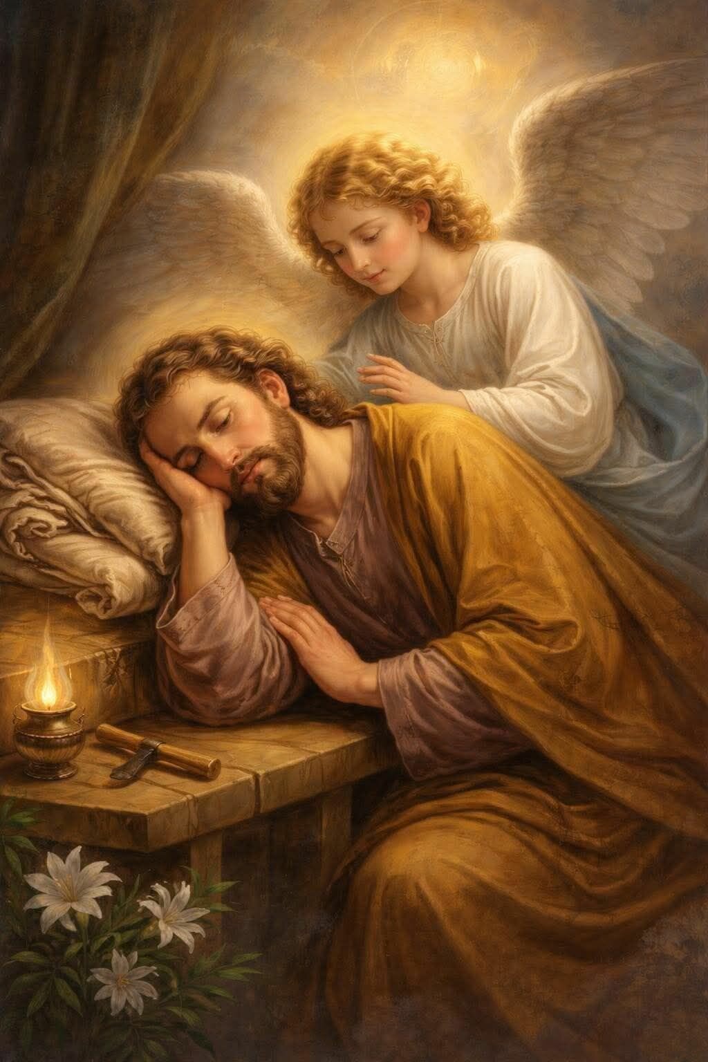 Алмазная Картина "Ангел-хранитель" 5D Круглый Бриллиант 30х40 См