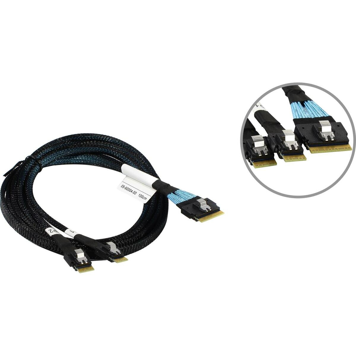 Кабель SFF-8654 (x8)->2xSFF-8654 1м