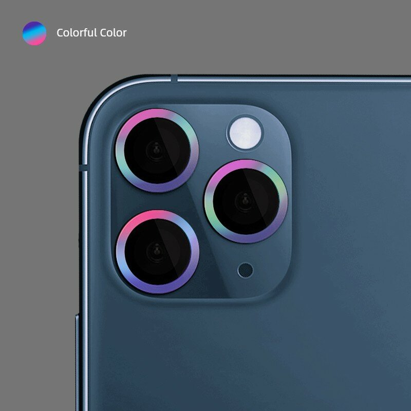Неоновый цвет сапфировый защитный экран для камеры iPhone 12 Pro - Устойчивый к царапинам, прозрачный, многоцветный