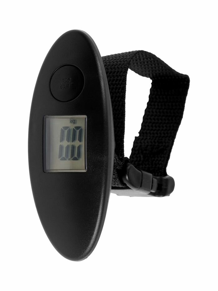 Весы багажные КНР LV-404, нагрузка до 40 кг, точность до 10 г, компактный корпус, черный