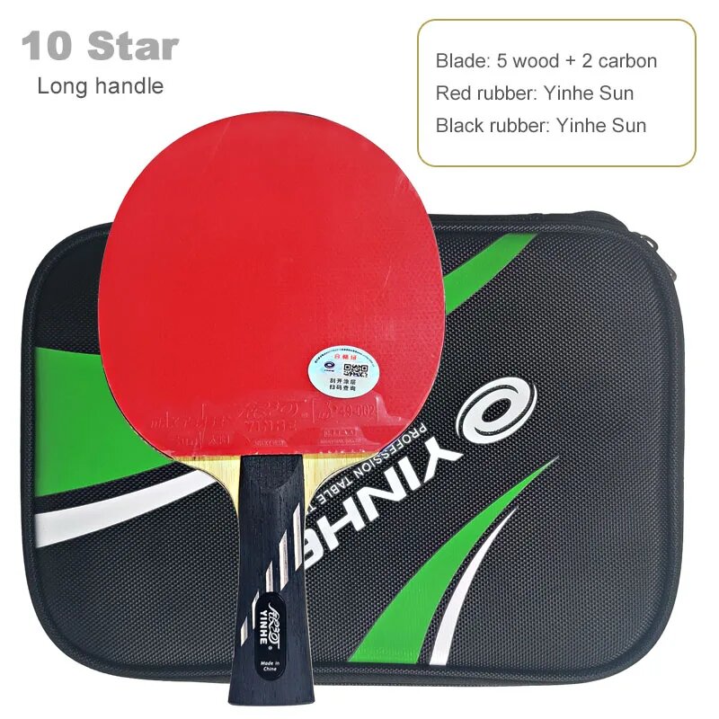 Ракетка для настольного тенниса YINHE 10 Star Long Handle, черная