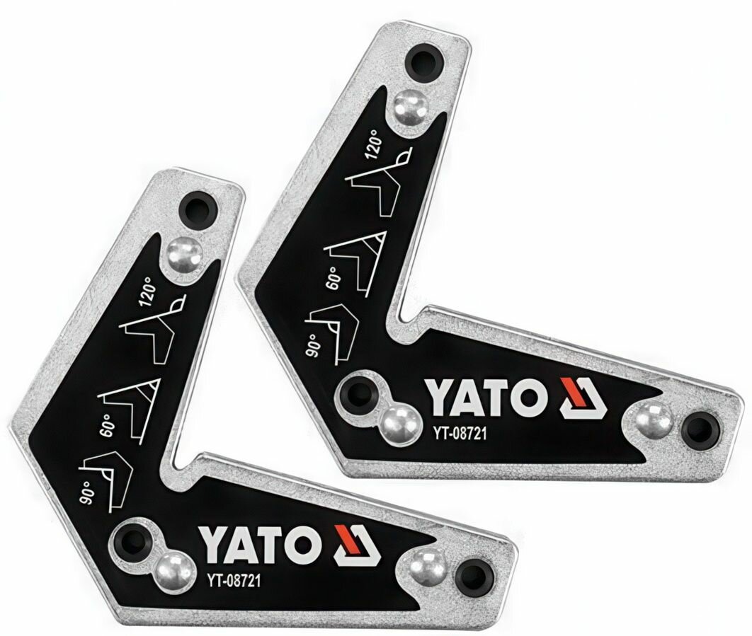 Сварочный уголок магнитный, набор держателей для металла, труб, 2 шт арт YT08721