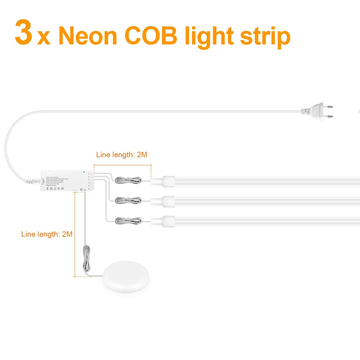 Акустическая панель светодиодной настенной лампы самоклеящейся сенсорной регулируемой неоновой ленты набор для шкафа, кабинета, выставочного полки, подсветки, ночного декора