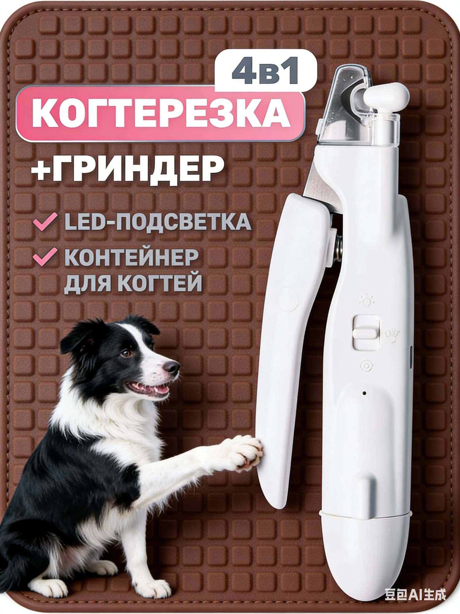 Безопасные когтерезки для собак с ограничителем и подсветкой