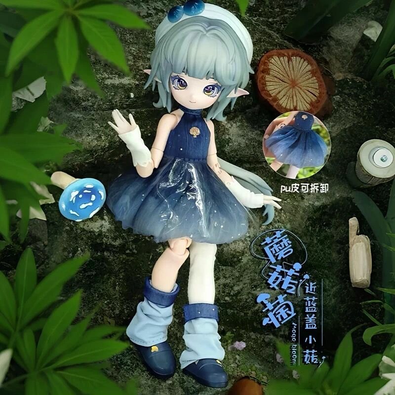 Кукла 1/12 BJD , Милые куколки и подвижные фигурки модный декор, подарок для девушек, MOGUJUN Series-Bluish Mycena