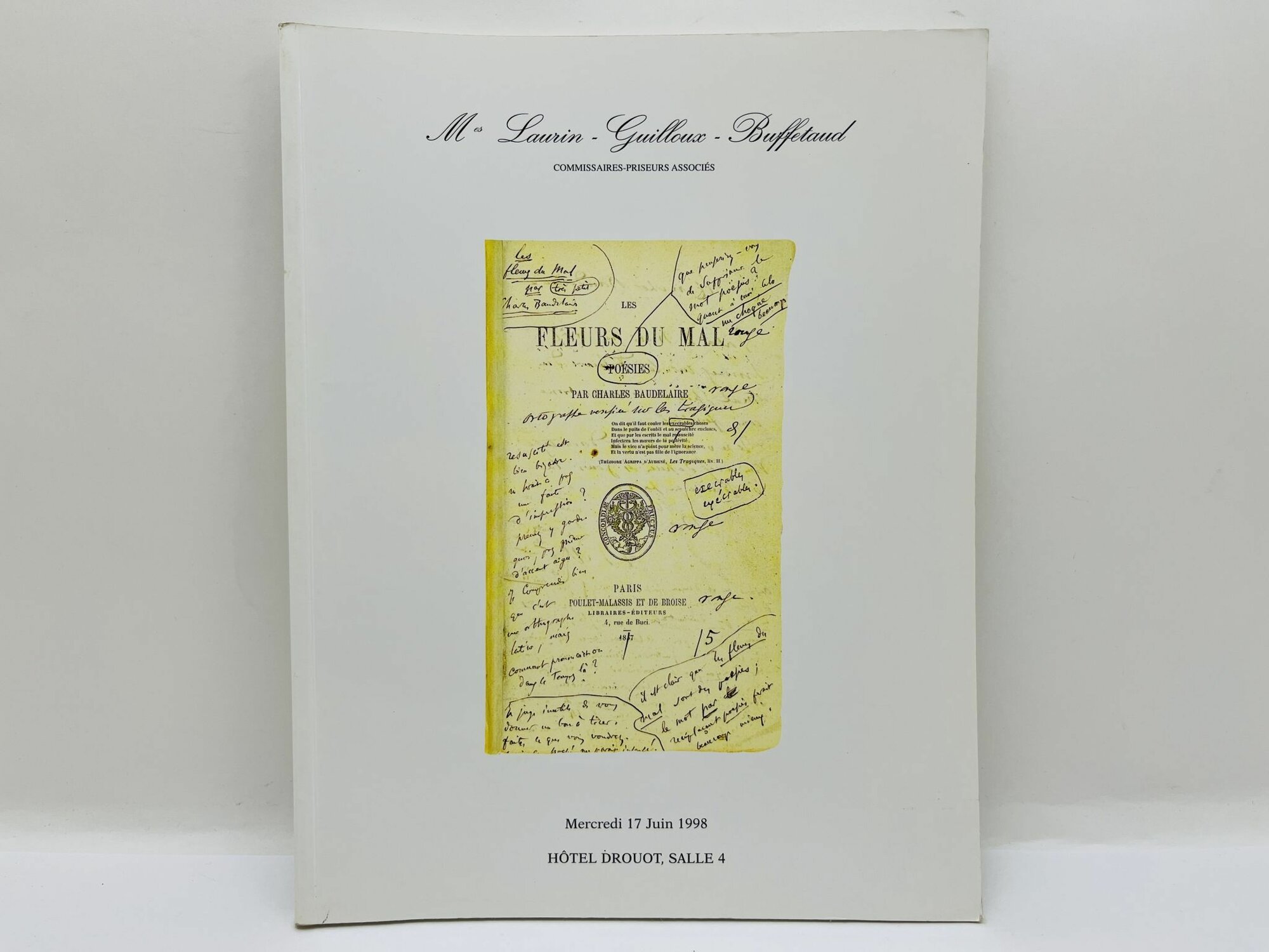 Laurin Guilloux Buffetaud: Livres et Autographes Книги и автографы . Париж, 17 июня 1998 г