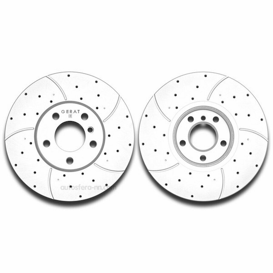 GERAT DSKF076P тормозной диск GERAT DSK-F076P (передний) перфорация слотирование