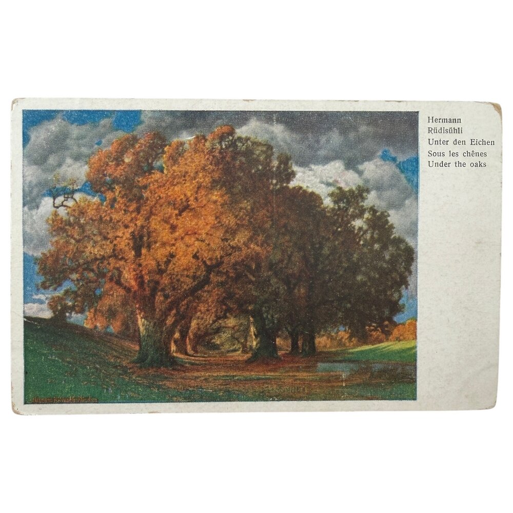 Почтовая открытка "Под дубами" 1900-1910 гг. Германская Империя