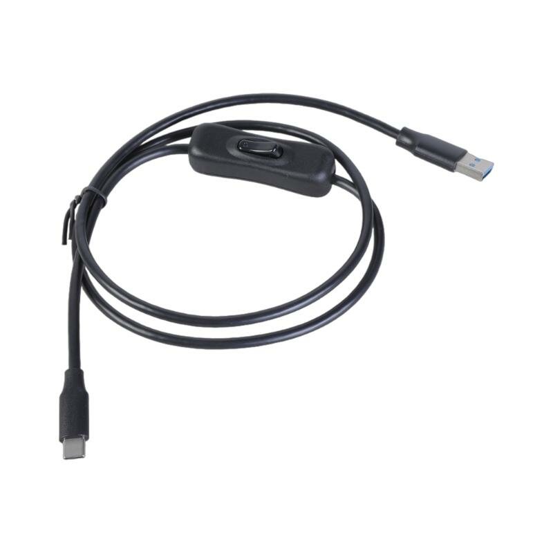 USB 3.0 на USB-C кабель с выключателем питания, 0.3m