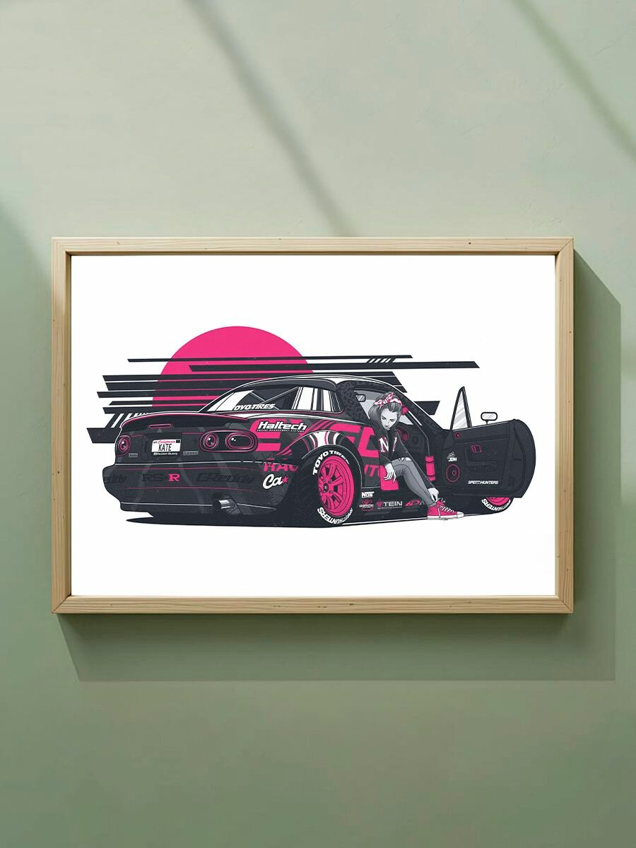 Постер, плакат на стену "JDM Дрифт-арт" 42Х29,7см (А3)