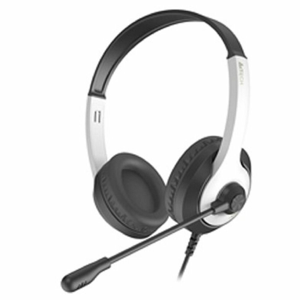 A4Tech Наушники Fstyler FH100U белый черный 2м накладные USB FH100U PANDA