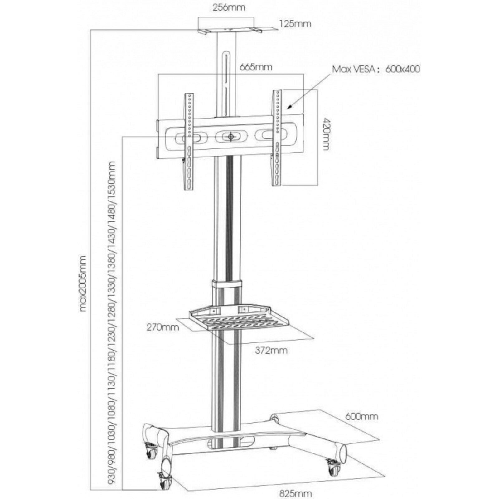 Подставка для ARM Media телевизора PT-STAND-11 черная 32"-65"