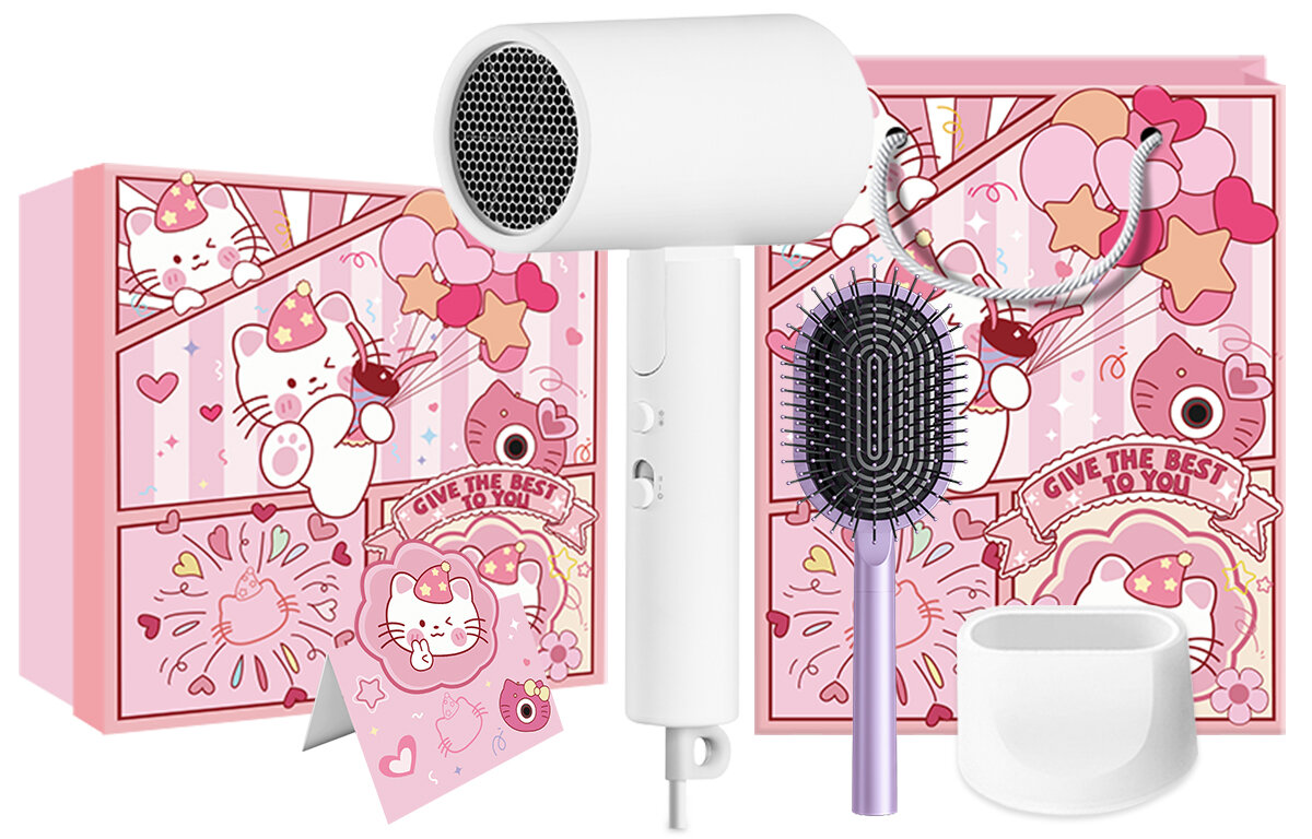 Фен унисекс Xiaomi Hello Kitty, розовый