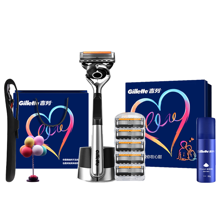 Бритва ручная мужская Gillette, 1 подставка, 2/5 сменные головки, импортная