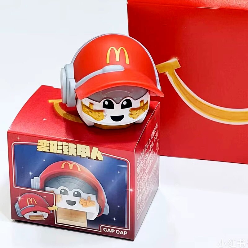 Трансформирующиеся роботы-игрушки McDonald's, конструктор, бургер, картофель фри, аппарат для напитков, робот-собака,