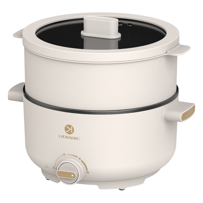Электрическая скороварка унисекс LIVEN, 【3L White Steamer Drawer】, белая, 3 л