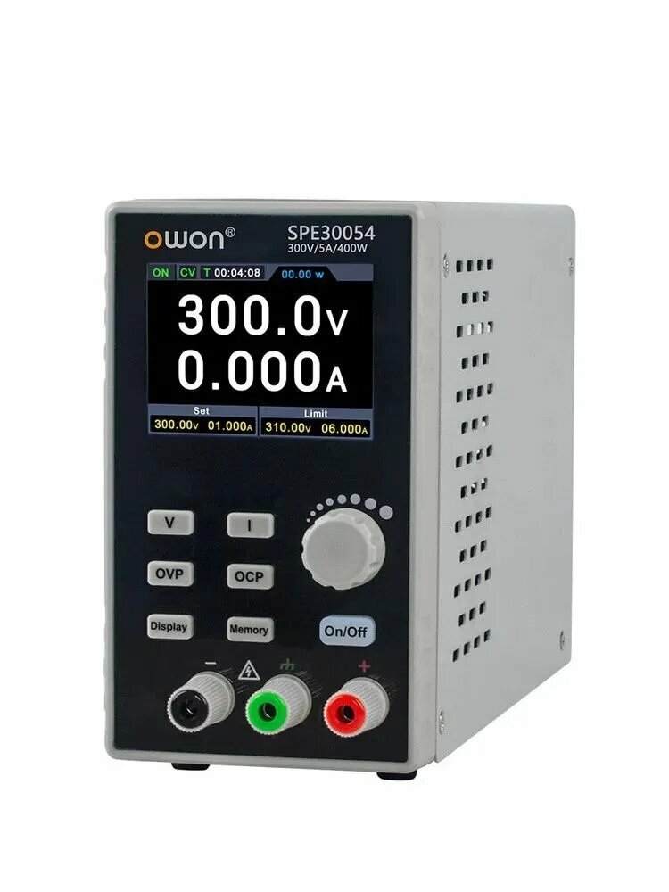 Источник питания постоянного тока OWON SPE30055 300 В 5 А 500 Вт, цветной ЖК-экран 2,8 дюйма