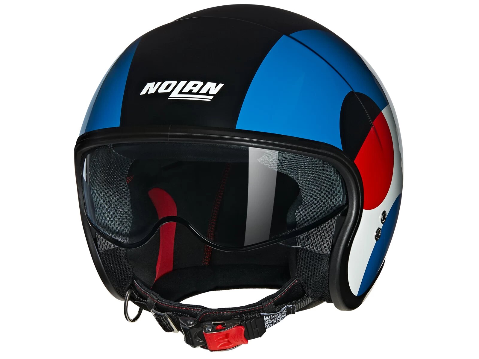 Мотошлем NOLAN N21 Nero/Blu/Rosso Glossy 345, черно-сине-красный, L