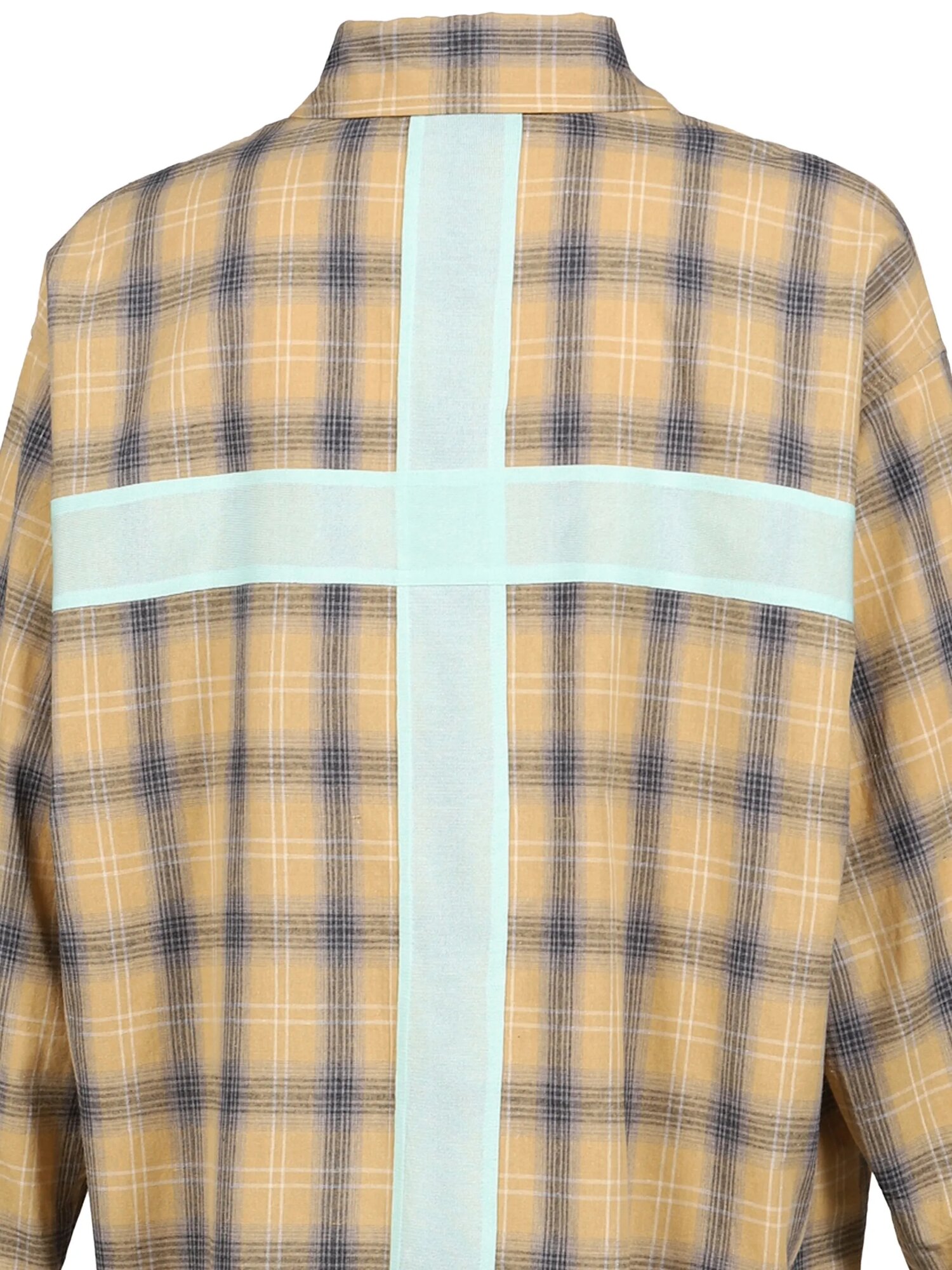 Рубашка JUN/NAKAYAMA Check-pattern raw-edge shirt, размер OneSize, Желтый — фото 1