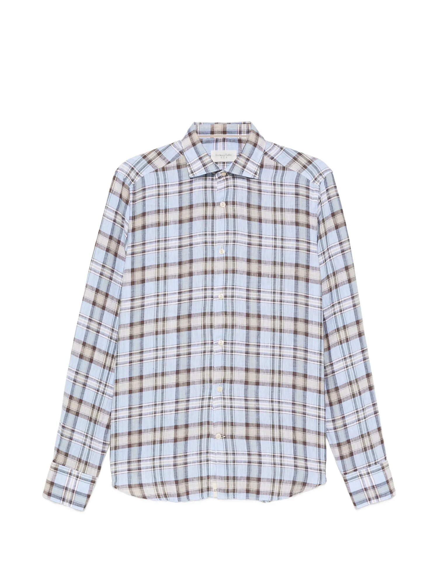 Рубашка Tintoria Mattei 954 Plaid long-sleeve shirt