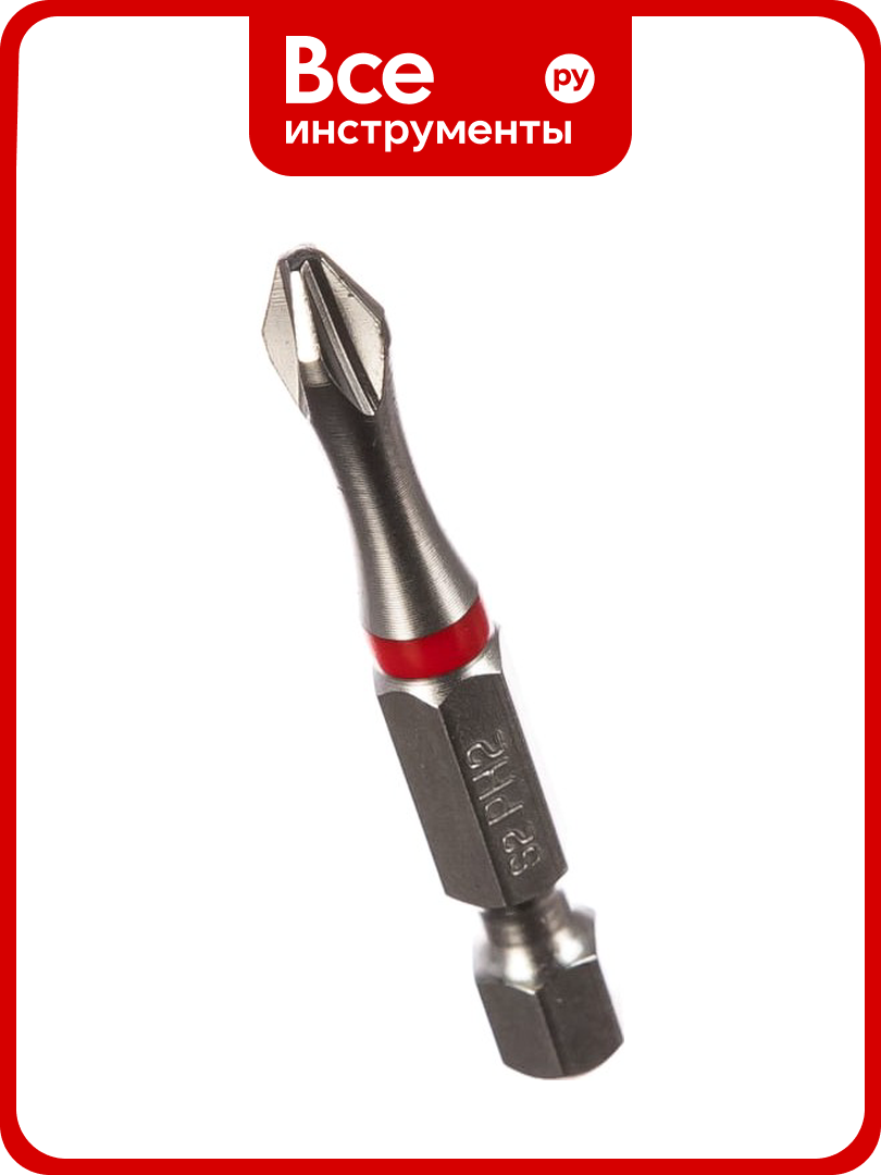Бита (10 шт; PH2; 50 мм) для шуруповерта Inforce 11-01-384 Phillips PH2, магнитный наконечник, сталь