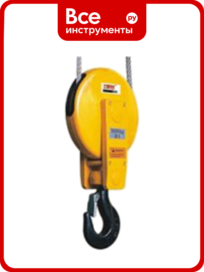 Крюковая подвеска к тали электрической TOR CD1 1.0 t 11915, с помощью подшипника
